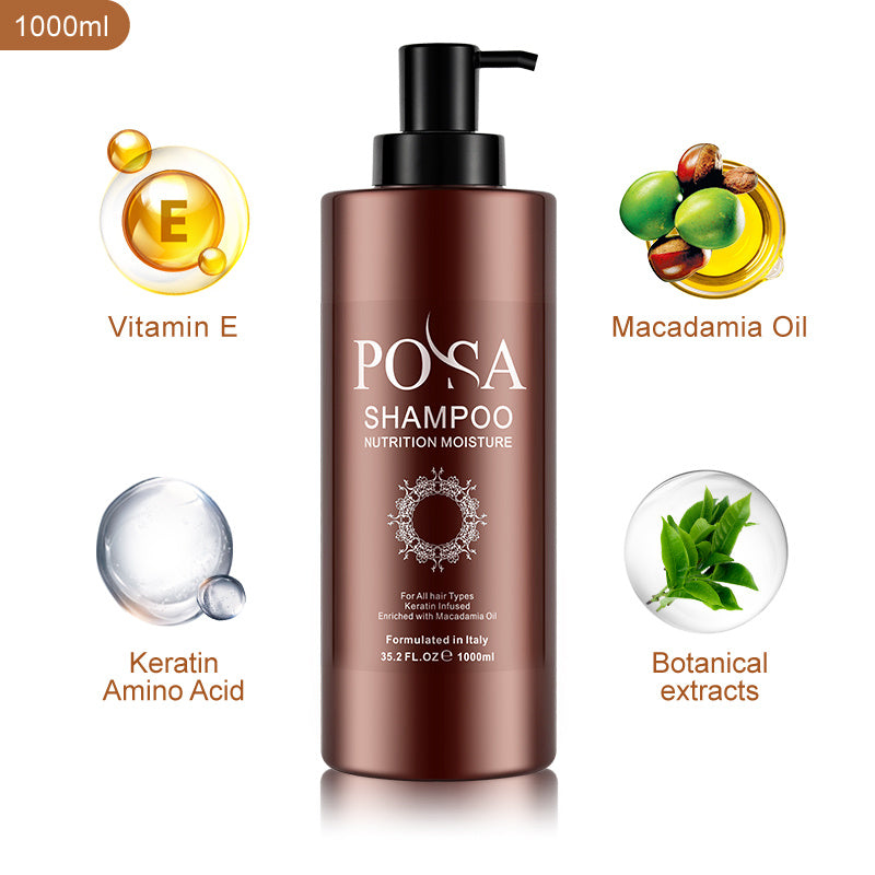 POSA Nutrition Moisture Shampoo Blended with rich Vitamin E, Keratin A ...