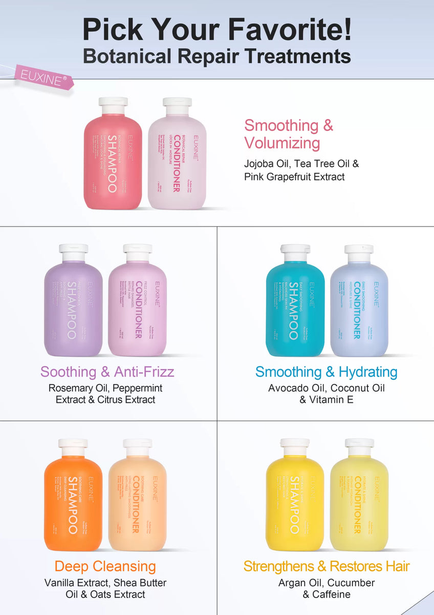 EUXINE set Shampoo & Conditioner .EUXINE Sulfate Free Series – Elegance ...